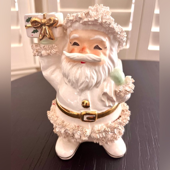 napco | Holiday | Vintage Napco Santa Claus Planter W Spaghetti ...